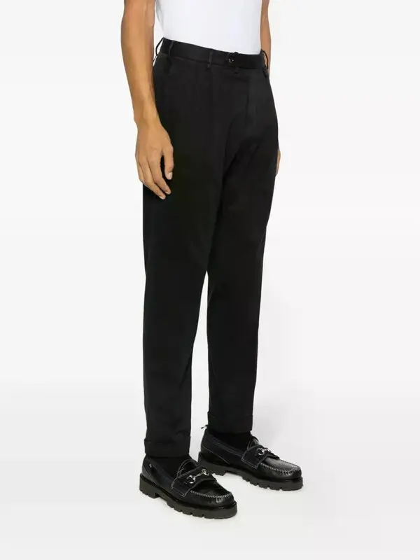 DELL'OGLIO Cotton-blend Tapered Trousers