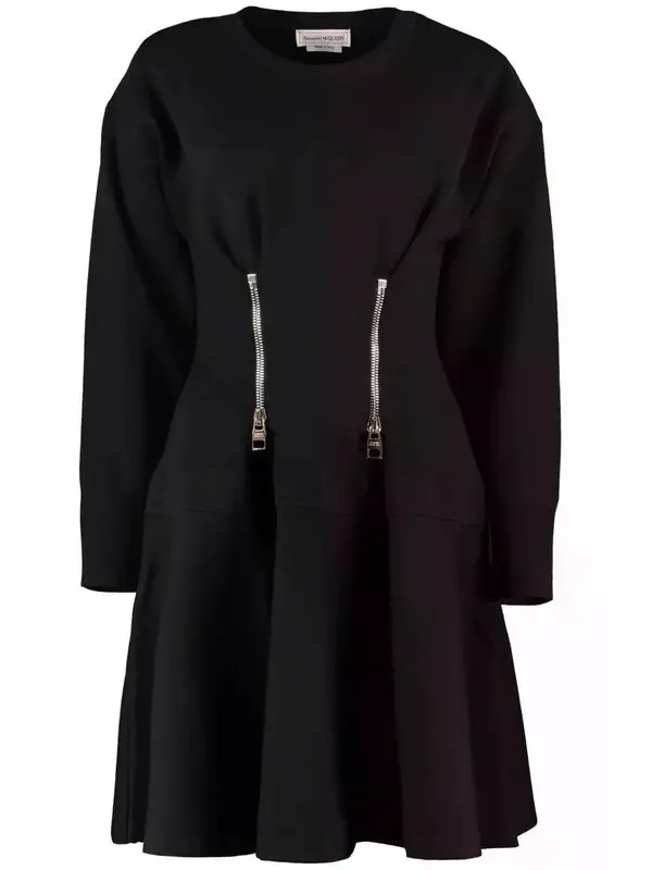 Alexander McQueen Zip-detail Flared Dress