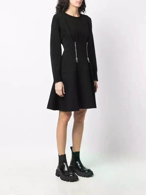 Alexander McQueen Zip-detail Flared Dress