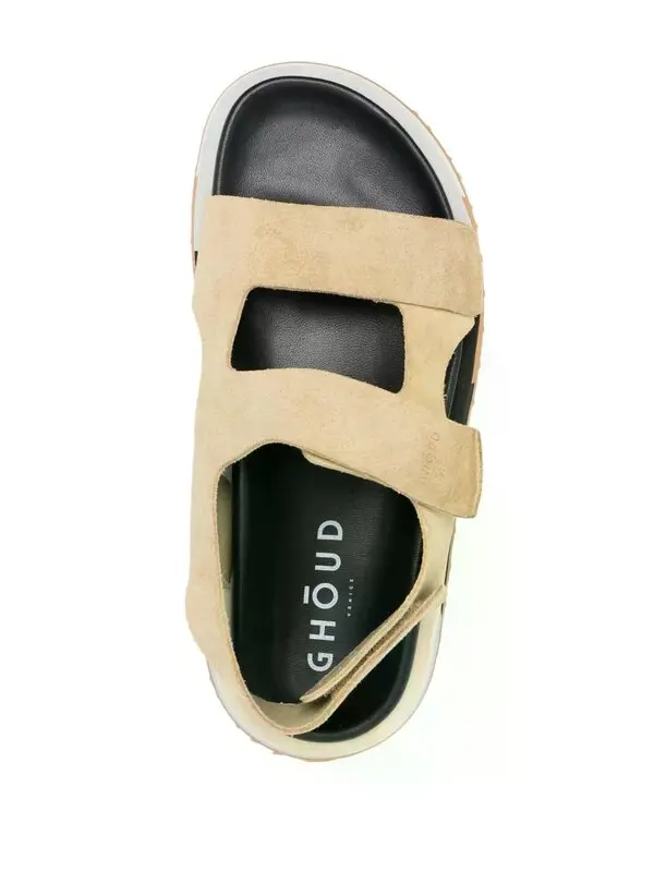 GHOUD VENICE Suede Touch-strap Sandals