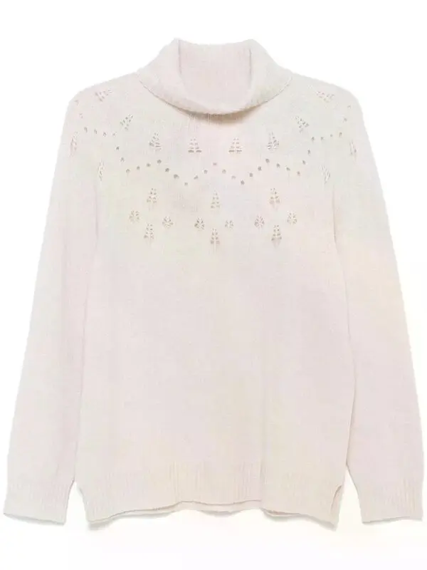TWINSET Roll-neck Lurex Jumper