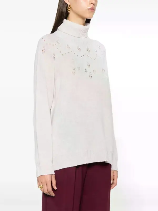 TWINSET Roll-neck Lurex Jumper