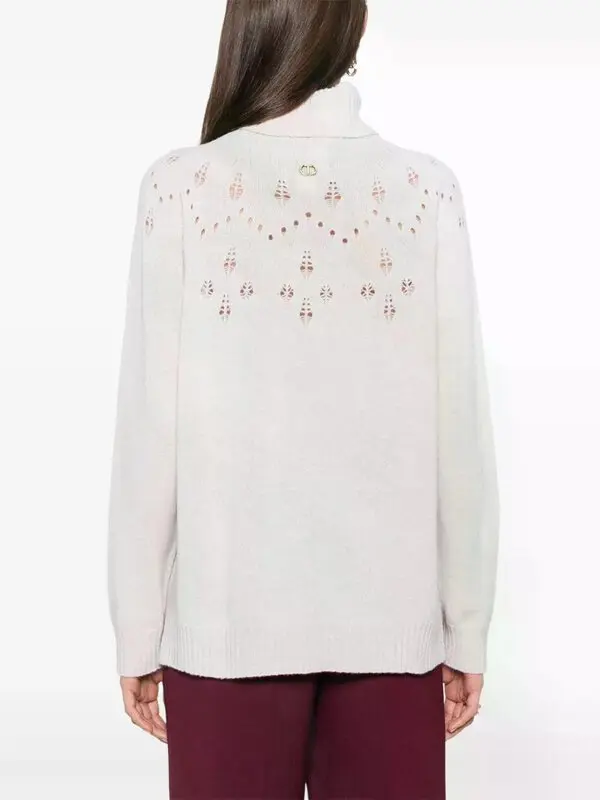 TWINSET Roll-neck Lurex Jumper