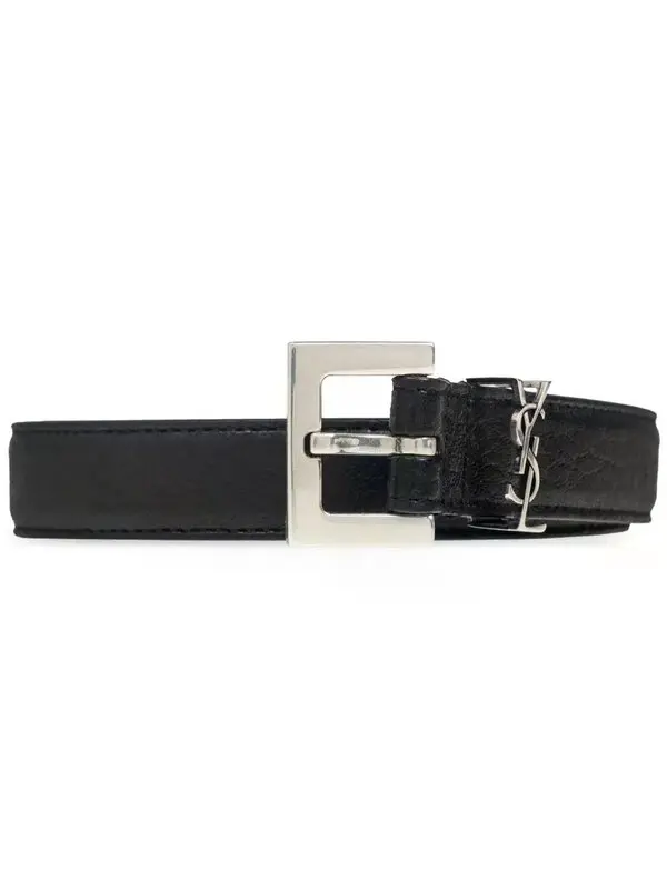 Saint Laurent Cassandre Loop Belt - Black