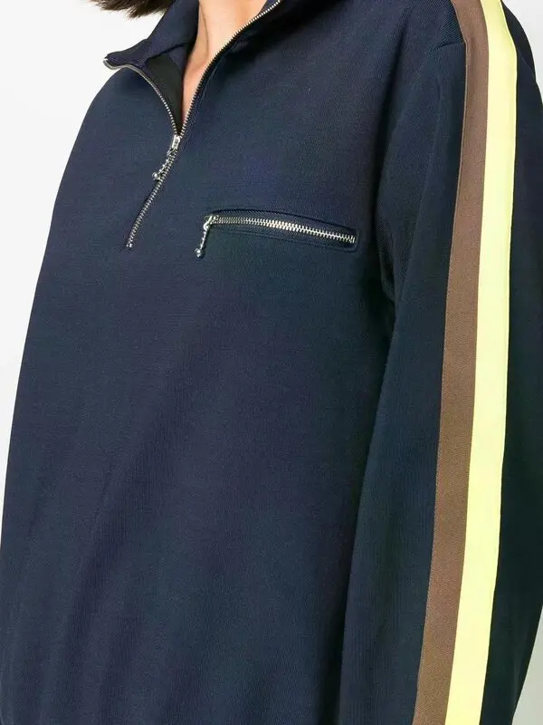 Tory Burch Side Stripe Detail Sweatshirt - Blue