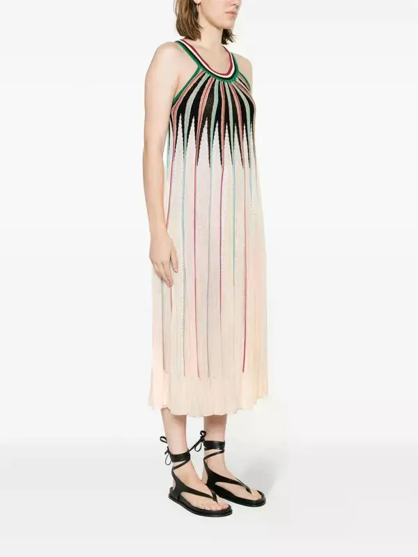 FORTE_FORTE Patterned Intarsia-knit Midi Dress