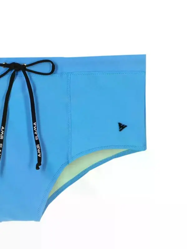 AMIR SLAMA Logo-plaque Drawstring Swimming Trunks