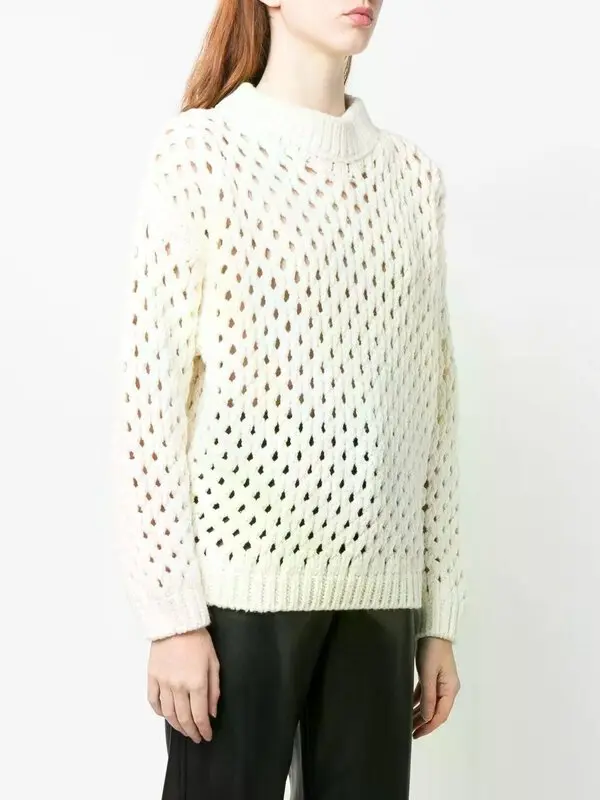 ALYSI Open-knit Crew Neck Jumper