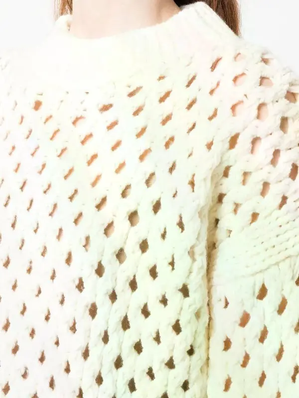 ALYSI Open-knit Crew Neck Jumper