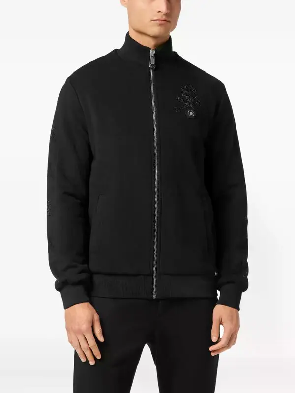 Philipp Plein Skull-embellished Bomber Jacket - Black