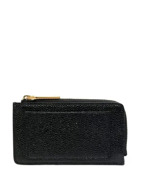 Thom Browne Pebbled-leather Half-zip Wallet