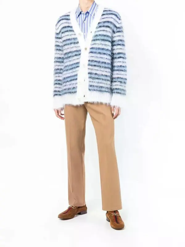 Marni Striped V-neck Cardigan
