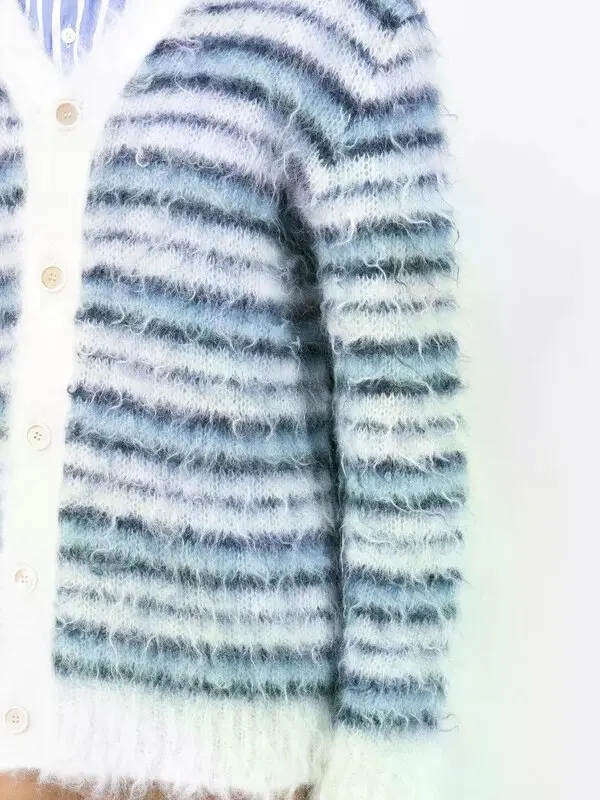 Marni Striped V-neck Cardigan
