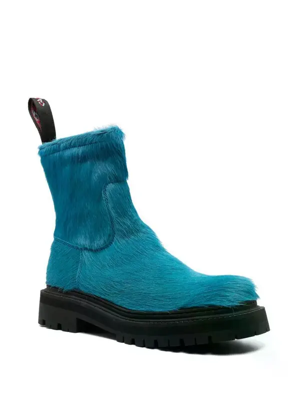 Camper Eki Calf-hair Ankle Boots - Blue