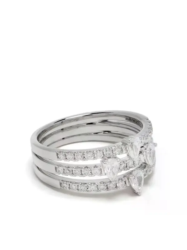 PERSEE 18kt White Gold Diamond Ring - Silver