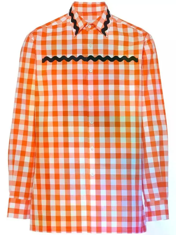 Prada Gingham-check Cotton Shirt