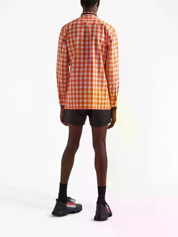 Prada Gingham-check Cotton Shirt