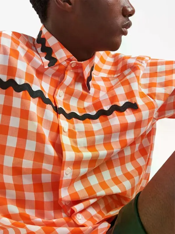 Prada Gingham-check Cotton Shirt