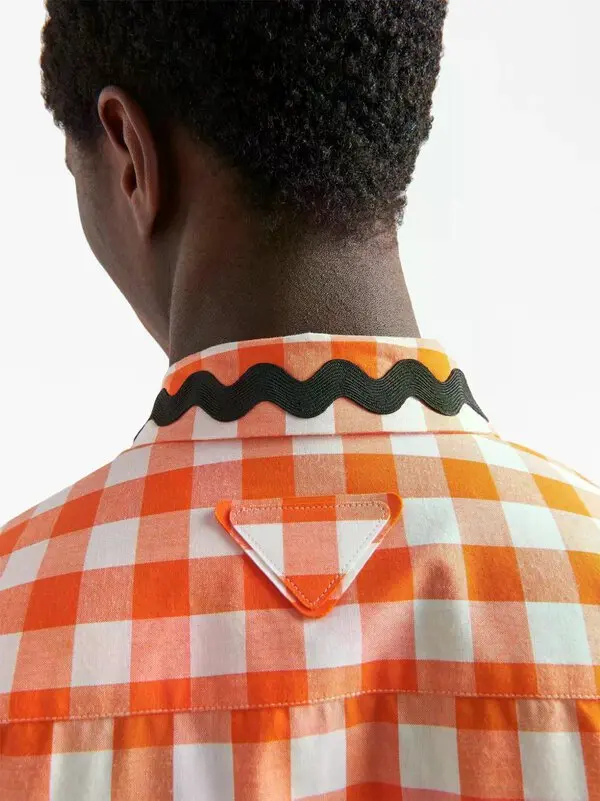 Prada Gingham-check Cotton Shirt