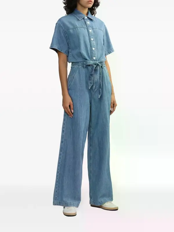 Rag & Bone Belted Denim Jumpsuit