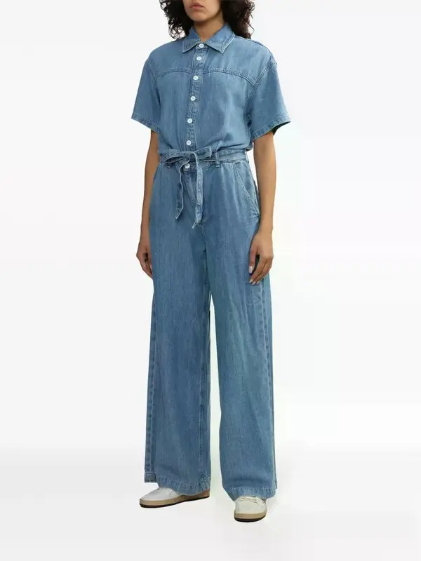 Rag & Bone Belted Denim Jumpsuit