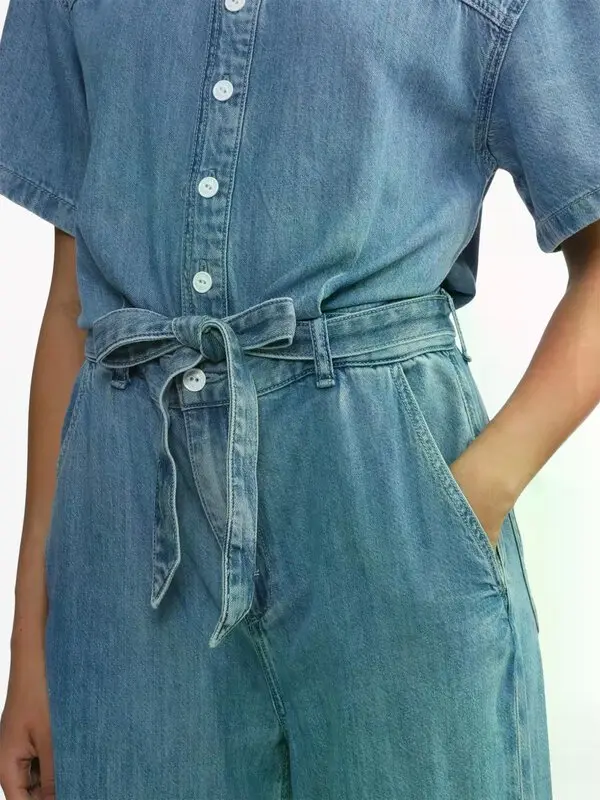 Rag & Bone Belted Denim Jumpsuit