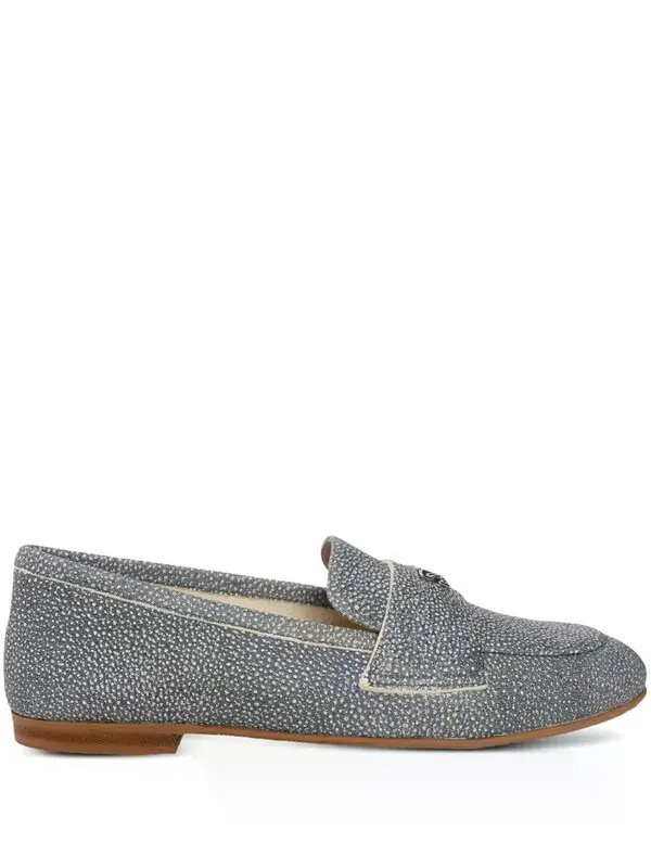 Casadei Leather Loafers - Grey