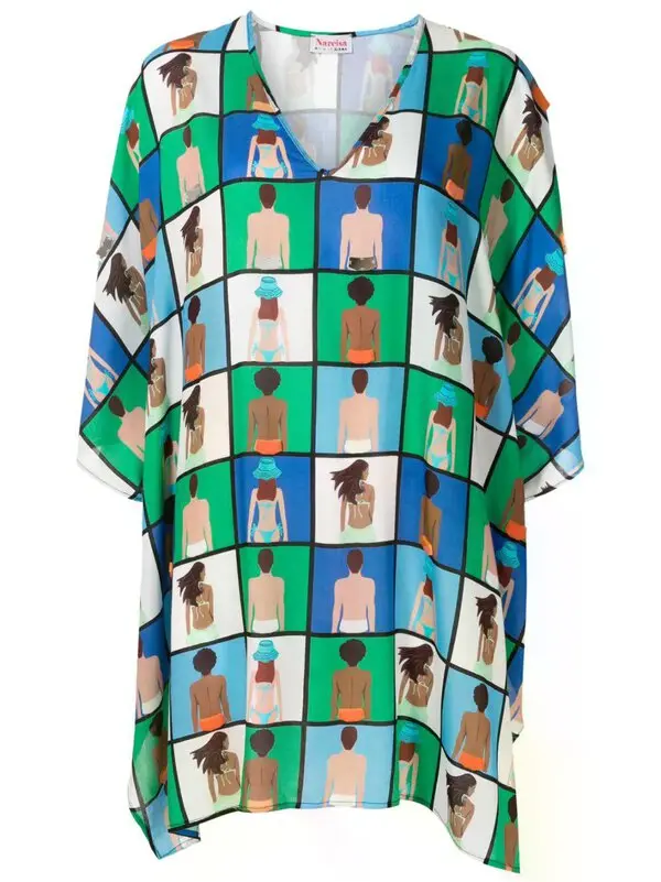 AMIR SLAMA All-over Graphic-print Dress - Multicolour