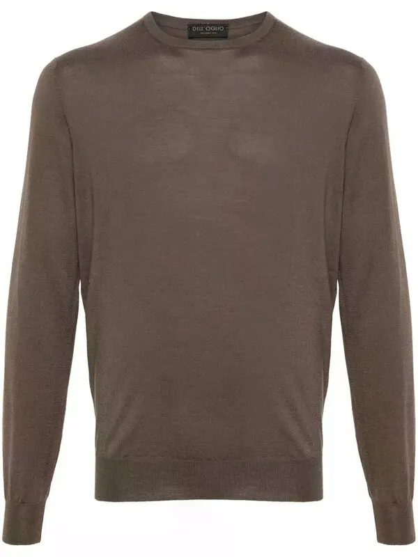 DELL'OGLIO Crew-neck Rib-trim Jumper