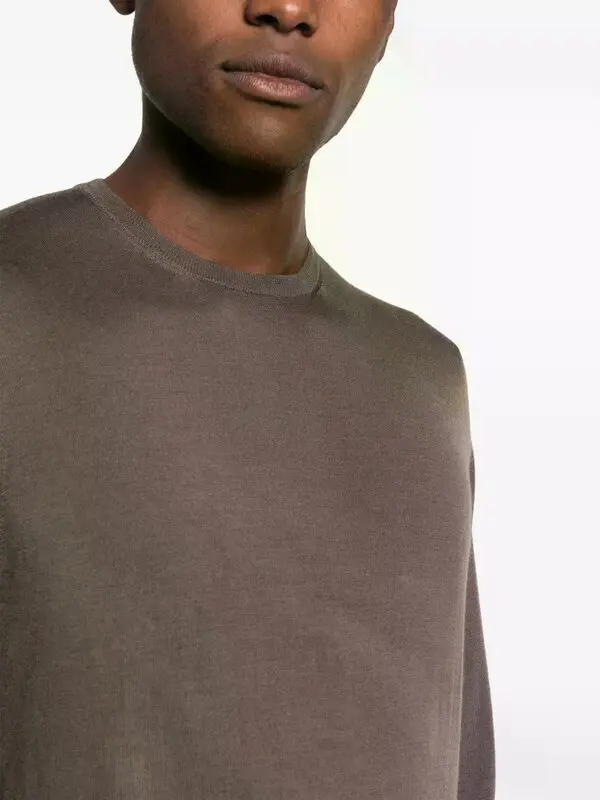 DELL'OGLIO Crew-neck Rib-trim Jumper