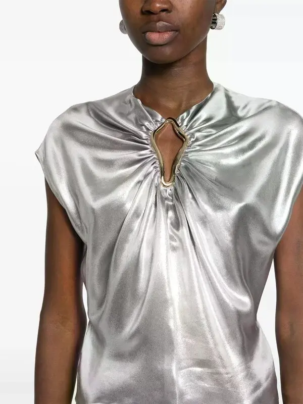 LANVIN Embellished Lamé Top