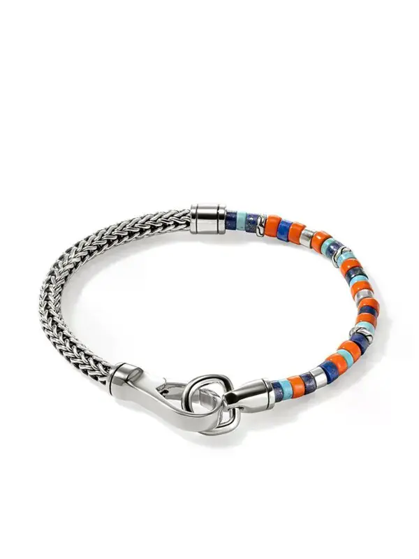 John Hardy Sterling Lapis Lazuli And Turquoise Heishi Bracelet - Silver
