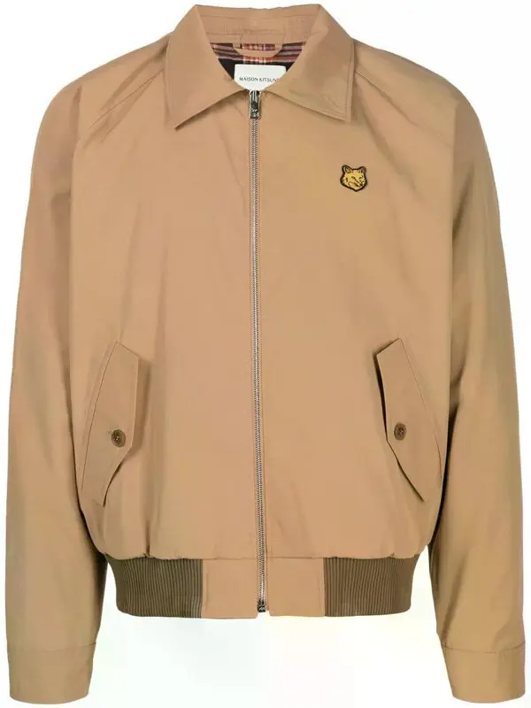 Maison Kitsuné Bold Fox Head-appliqué Gabardine Jacket