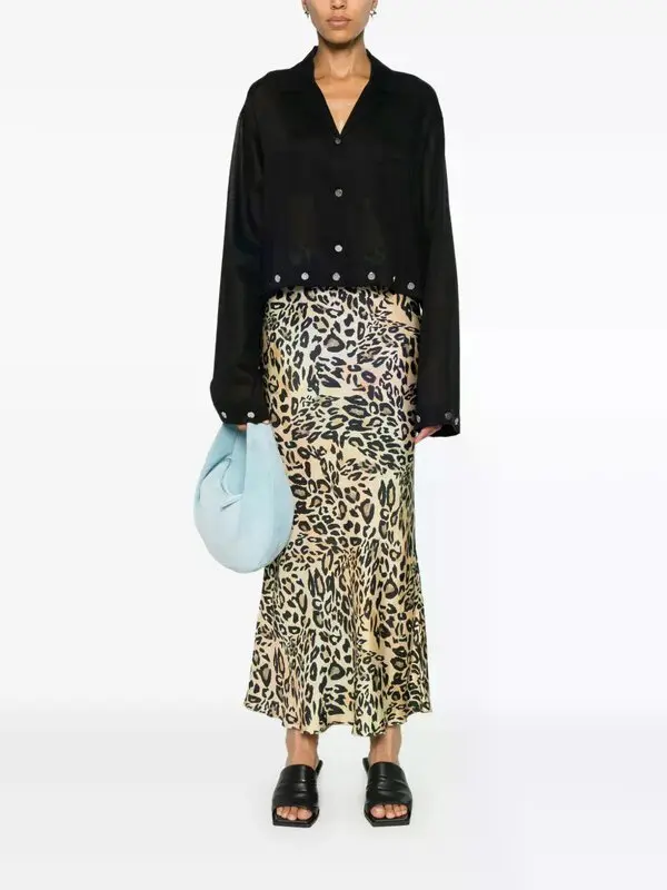 Nanushka Sabeen Leopard Print Maxi Skirt