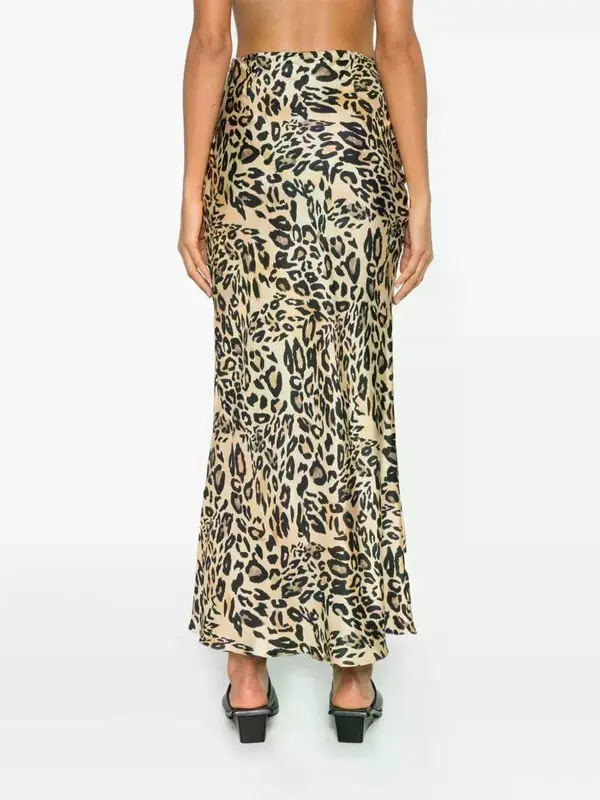 Nanushka Sabeen Leopard Print Maxi Skirt