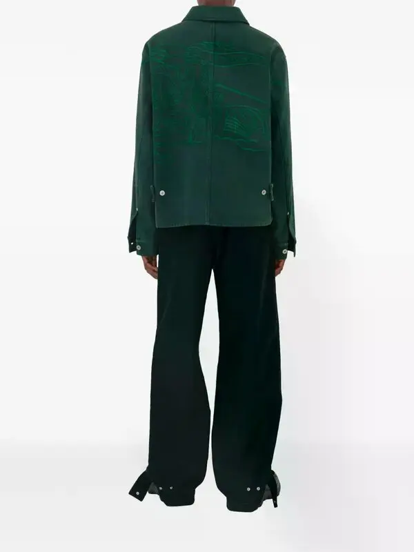 Burberry Equestrian Knight Embroidered Cotton Jacket