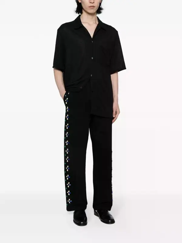BODE Concord Beaded Cotton Trousers