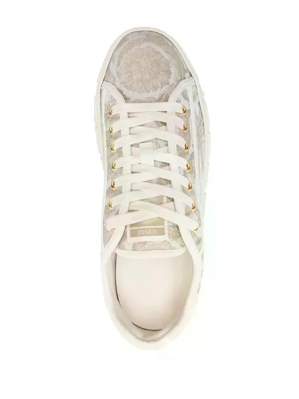 Versace Barocco Greca Low-top Sneakers - Neutrals