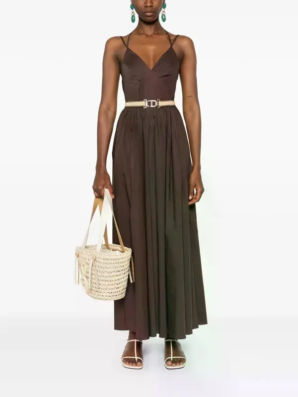 TWINSET Belted Poplin Dress