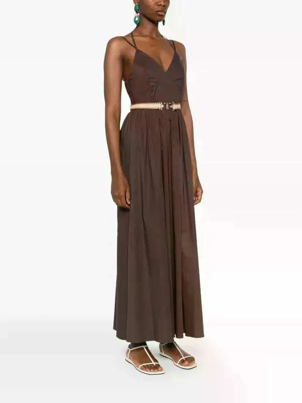TWINSET Belted Poplin Dress