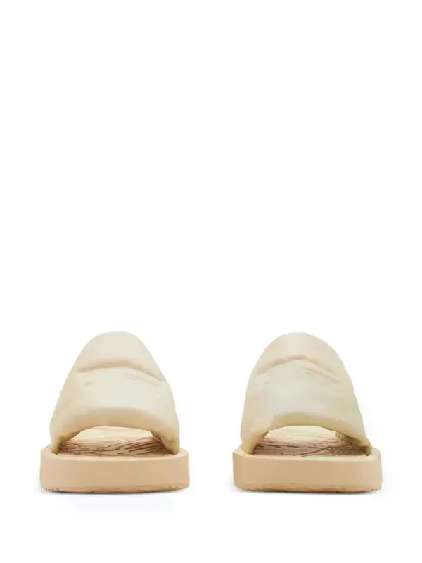Burberry Equestrian Knight Slides - Neutrals