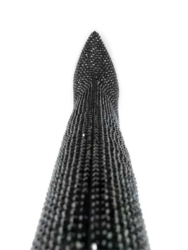 Paris Texas Holly 115mm Crystal-embellished Knee-high Boots - Black