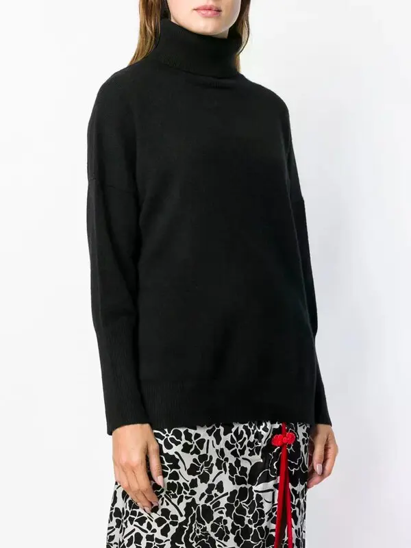 Chinti & Parker Relaxed Cashmere Polo - Black