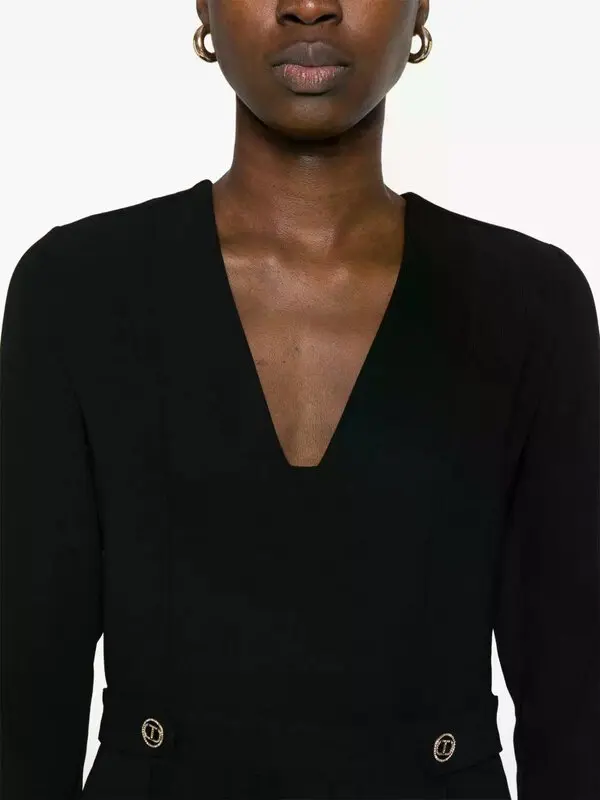 TWINSET Pleated Crepe Mini Dress