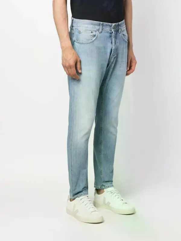 DONDUP Faded Effect Tapered Jeans