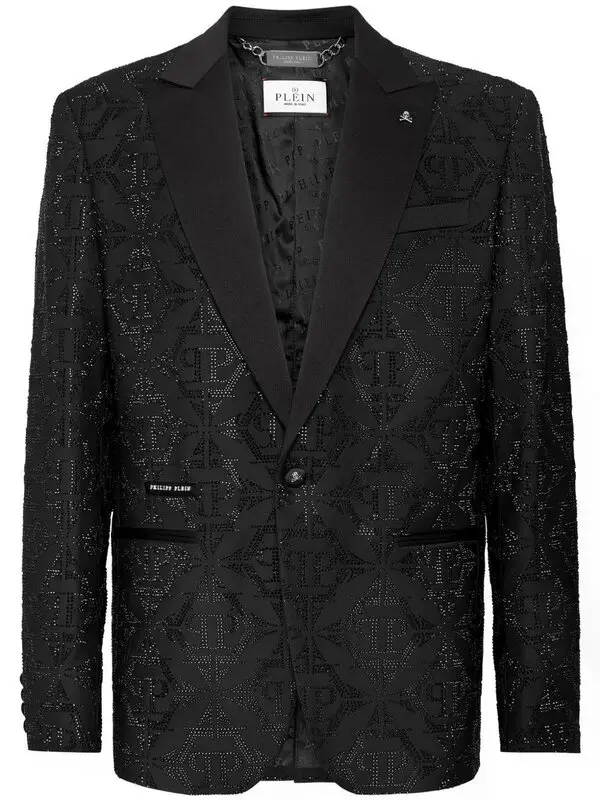 Philipp Plein Hexagon Crystal-embellished Blazer