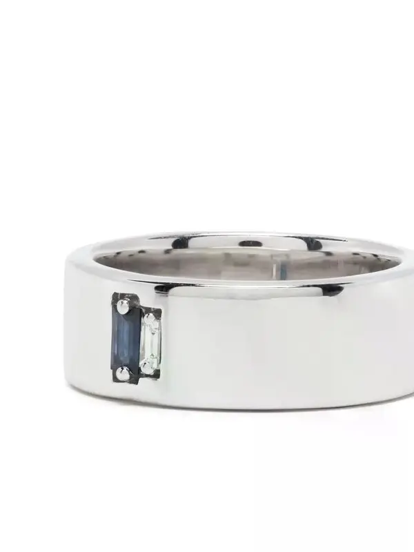 SUZANNE KALAN 18kt White Gold Diamond And Sapphire Ring