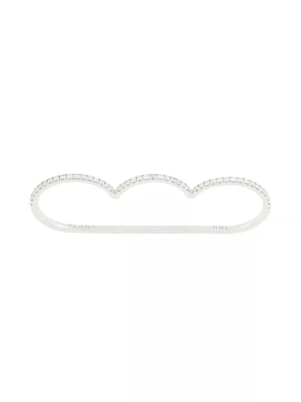 ALINKA 18kt White Gold Cloud Superfine Diamond Ring - Silver