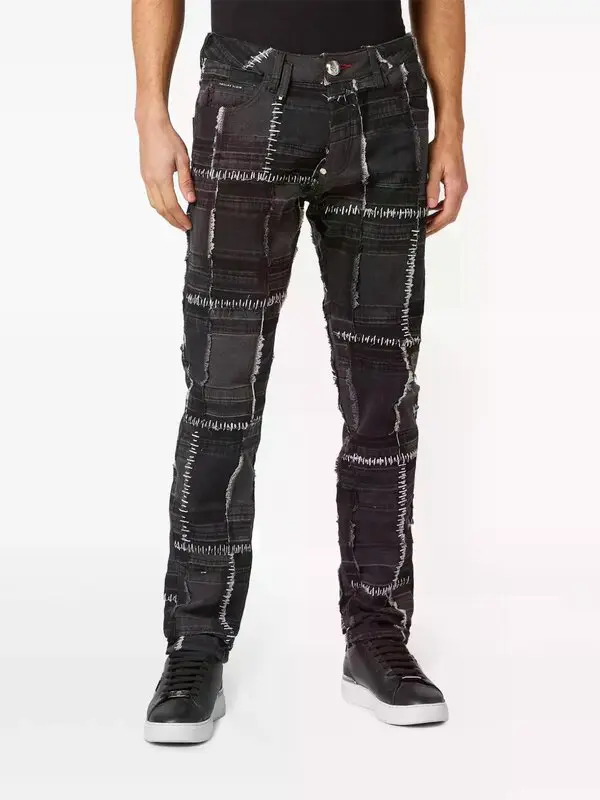 Philipp Plein Patchwork Straight-leg Jeans