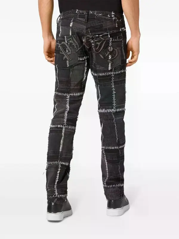 Philipp Plein Patchwork Straight-leg Jeans
